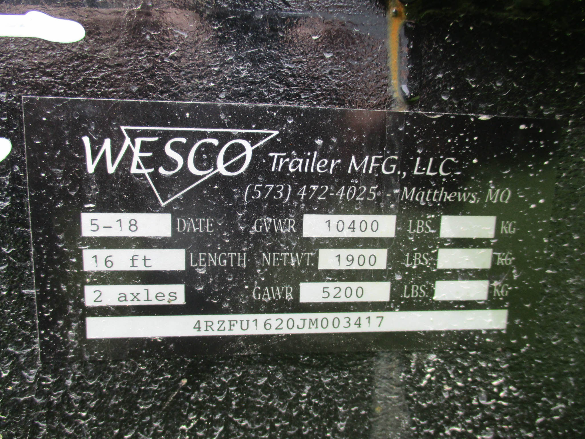 2018 Wesco 82x16' Equipment :: Rondo Trailer