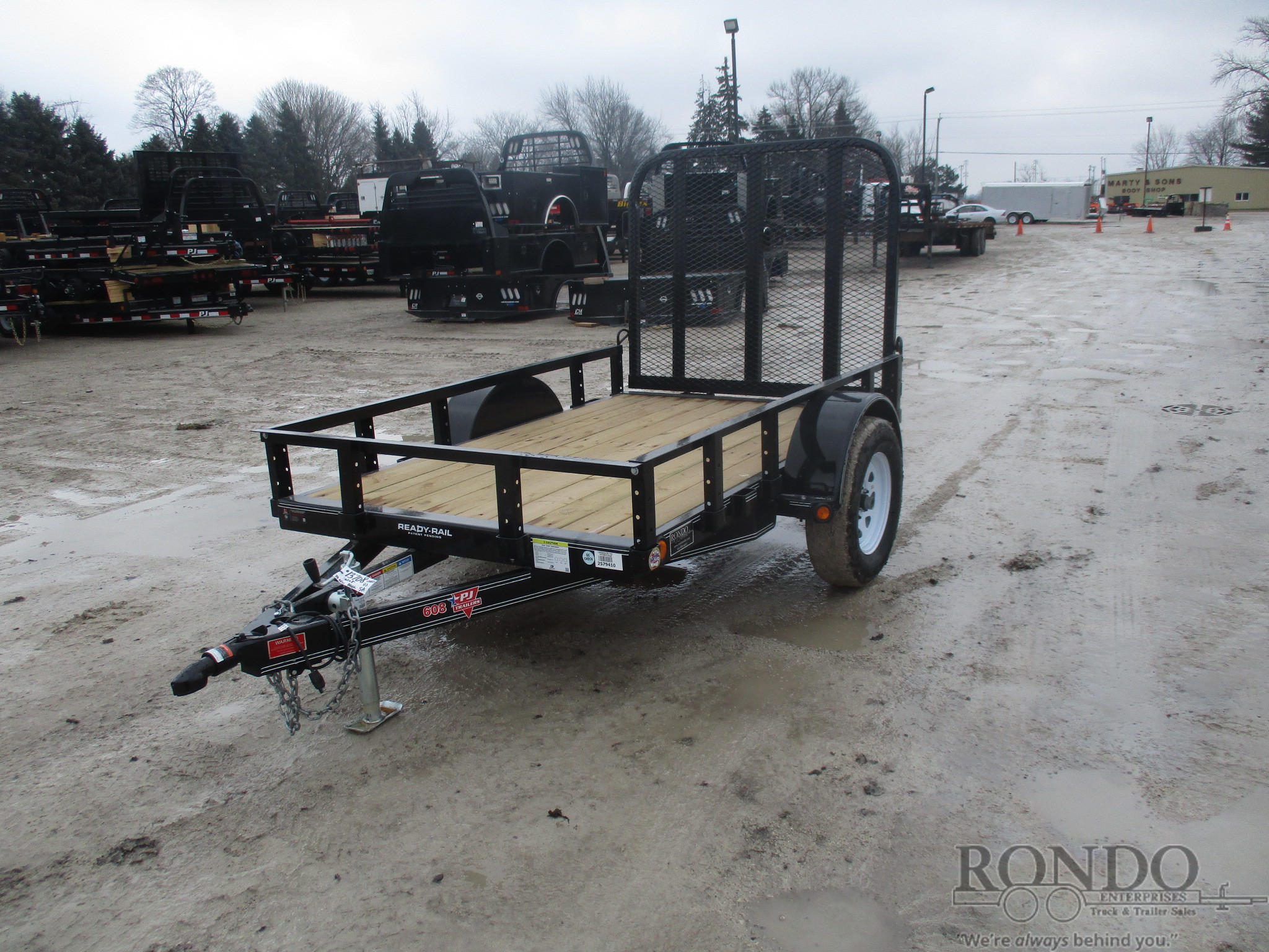 2018 PJ Trailer 60x8' U6 Single Axle Utility U620831DSGK :: Rondo Trailer